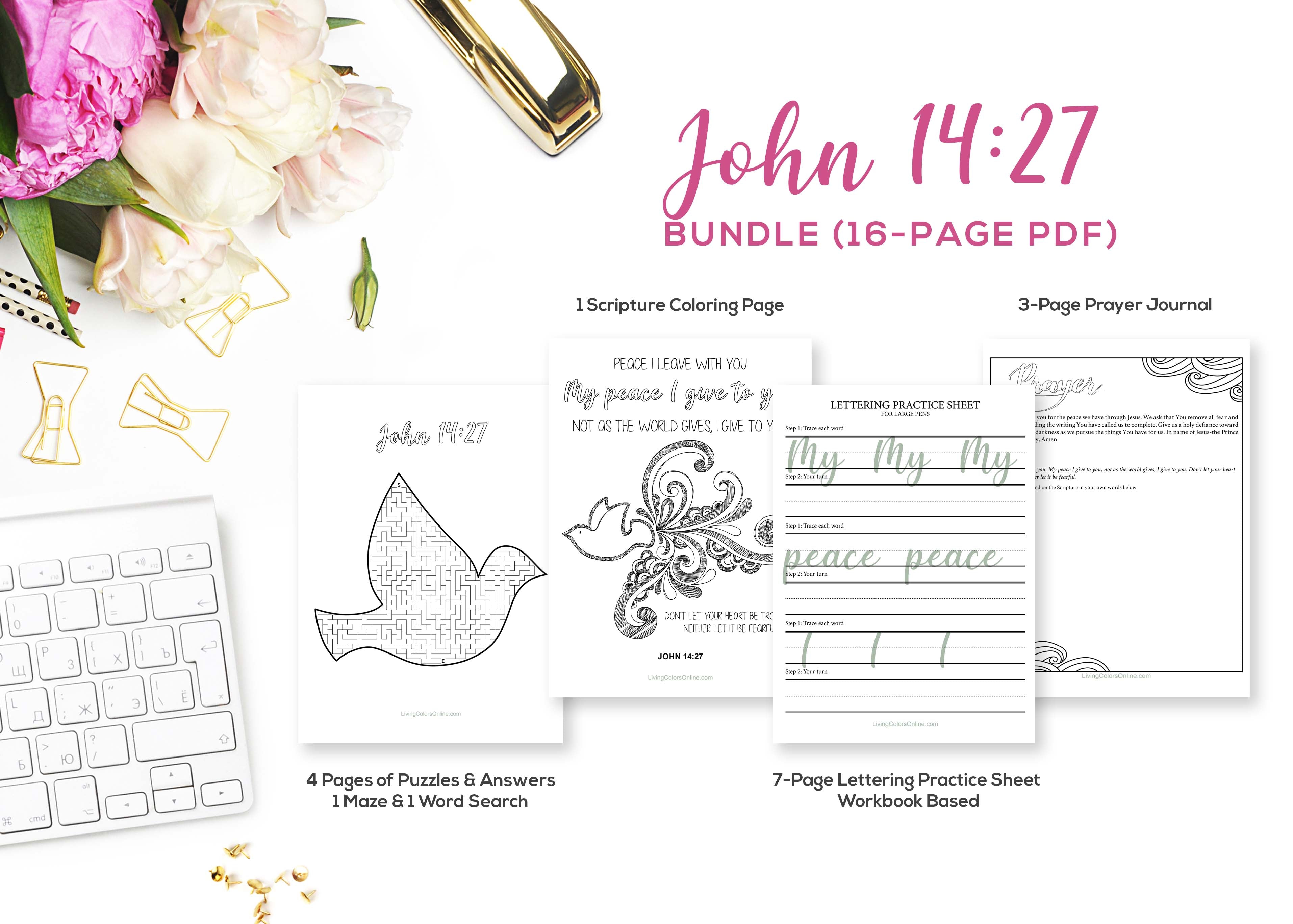 john 14 27 coloring page